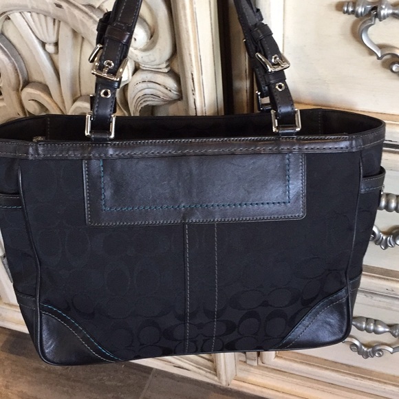 Coach | Bags | Coach Signature Jacquard And Leather Trimmed Bag | Poshmark